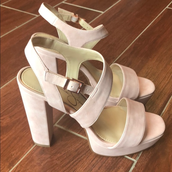 Jessica Simpson | Shoes | Jessica Simpson Pink Suede Heels | Poshmark